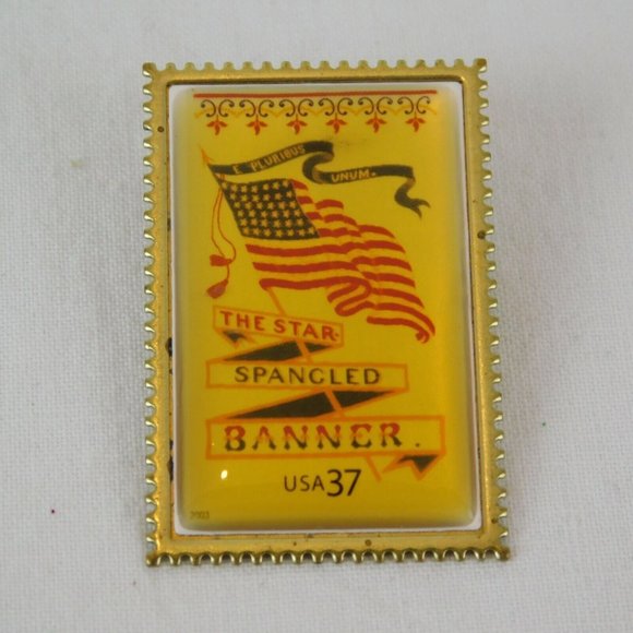 USPS | Jewelry | Star Spangled Banner 37 Cent Stamp 203 Lapel Pin Tie ...
